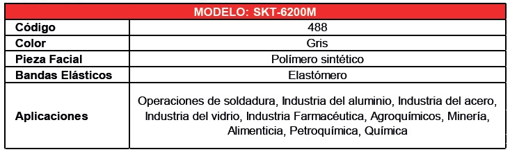 RESPIRADOR DE CAUCHO 6200 SIKURNOST